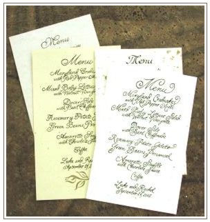 Menu kort - Bryllupsforberedelser - Bryllupsklar.dk